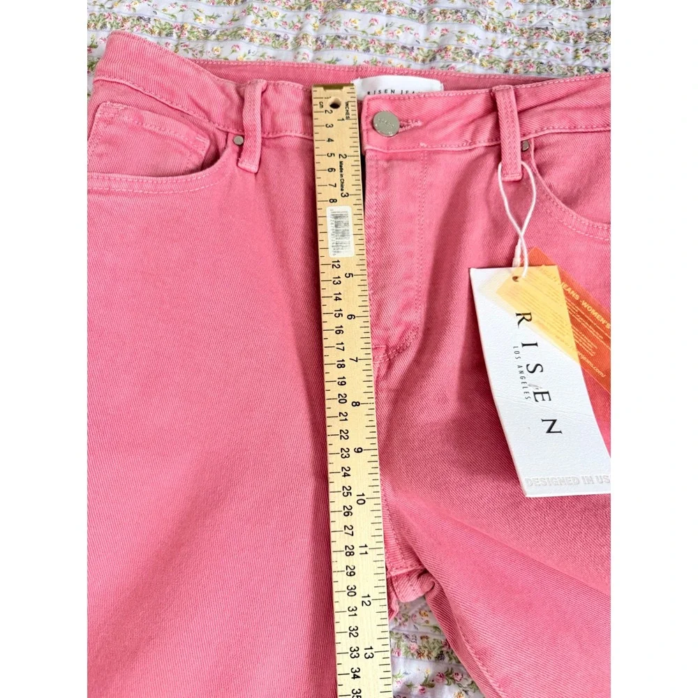 Risen Jeans | Jeans | New Risen Jeans Peach Blossom Wide Leg Raw Hem ...